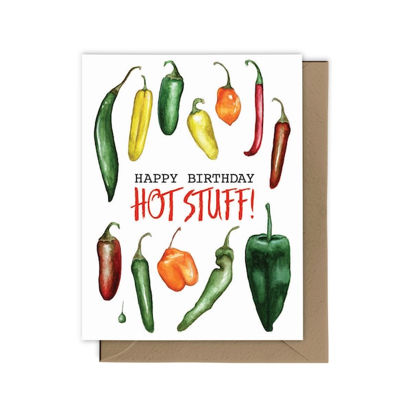 Happy Birthday Hot Stuff Card - Etsy