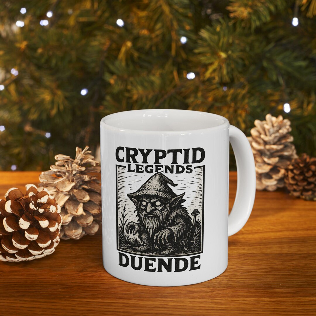 Duende Goblin Mug: Vintage Woodcut Cryptid Kitchen Coffee Cup - Etsy