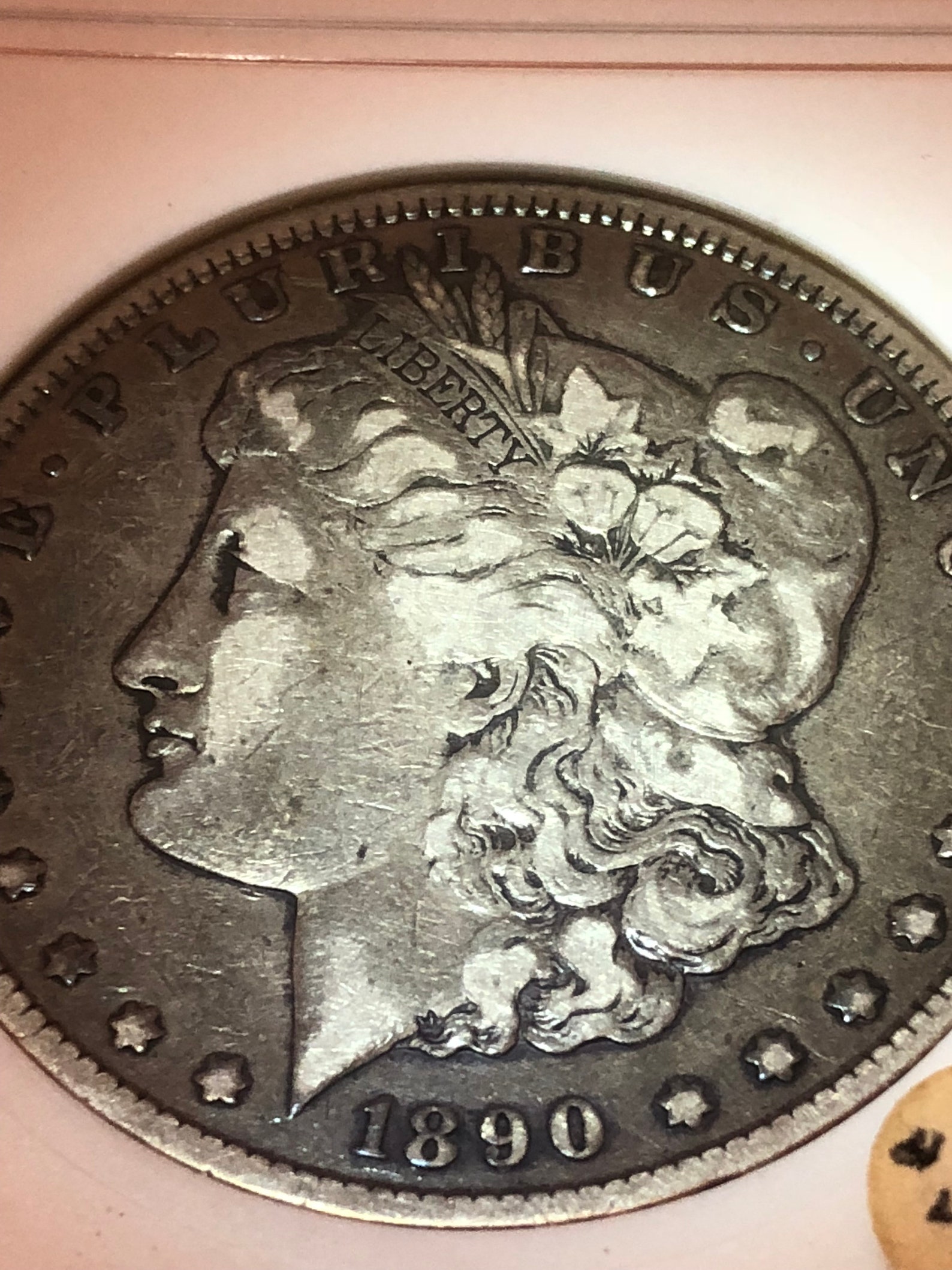 1890-CC Tail Bar Morgan Silver Dollar Graded by ANACS VF35 - Etsy