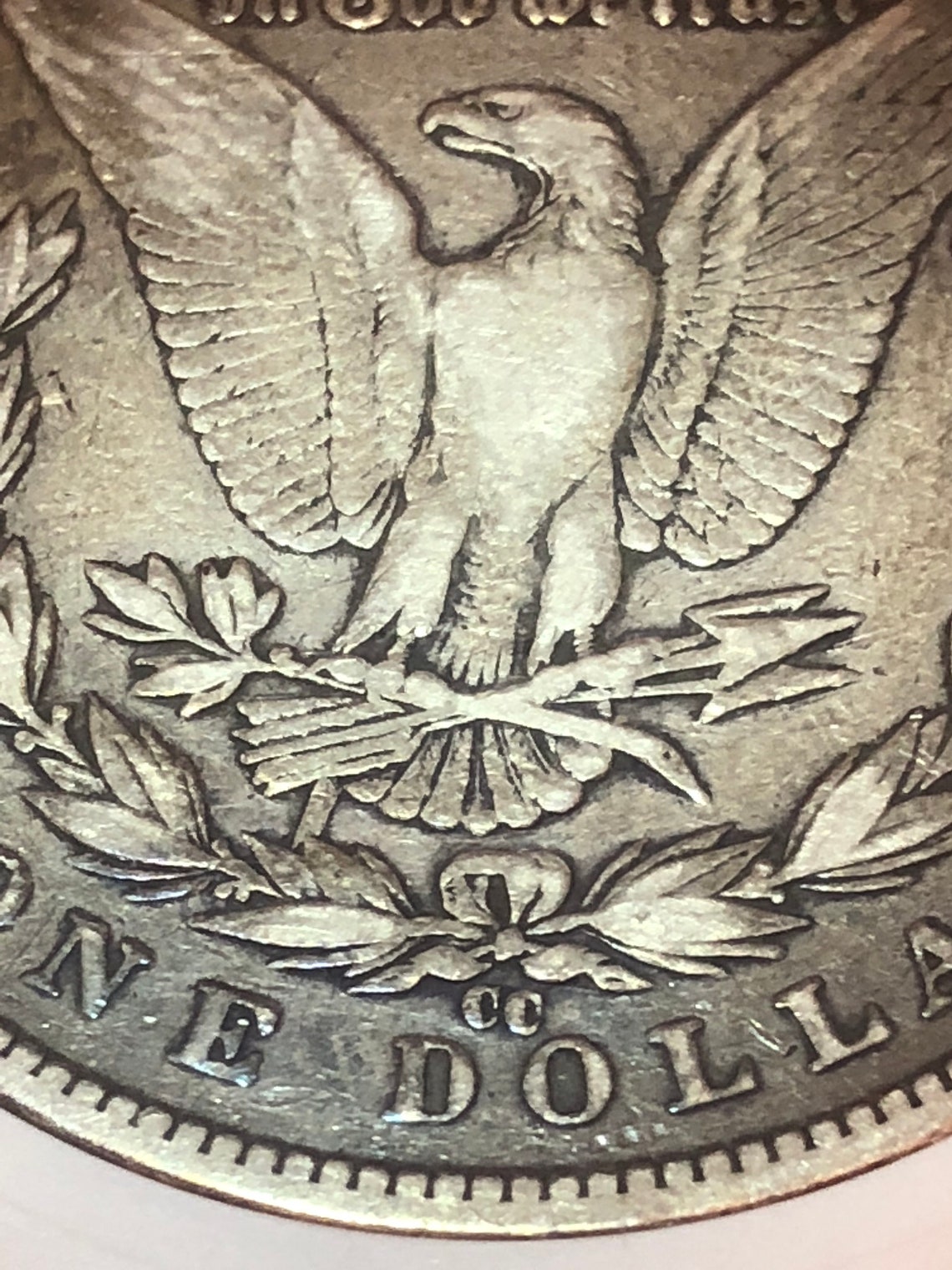 1890-CC Tail Bar Morgan Silver Dollar Graded by ANACS VF35 - Etsy