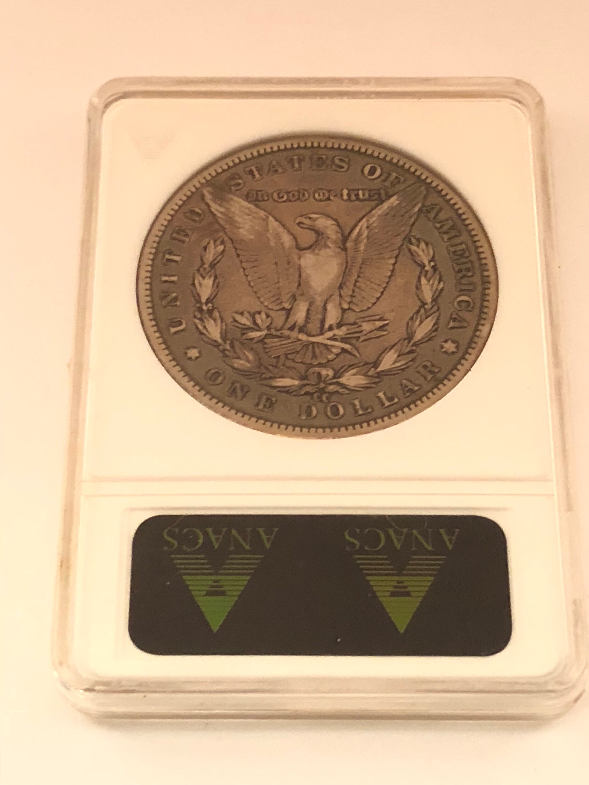 1890-CC Tail Bar Morgan Silver Dollar Graded by ANACS VF35 - Etsy