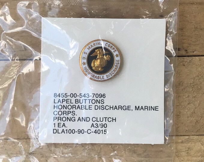 Vintage USMC Honorable Discharge Button Pin '90 Marine Corps - Etsy