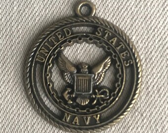 Navy Medallion - Etsy