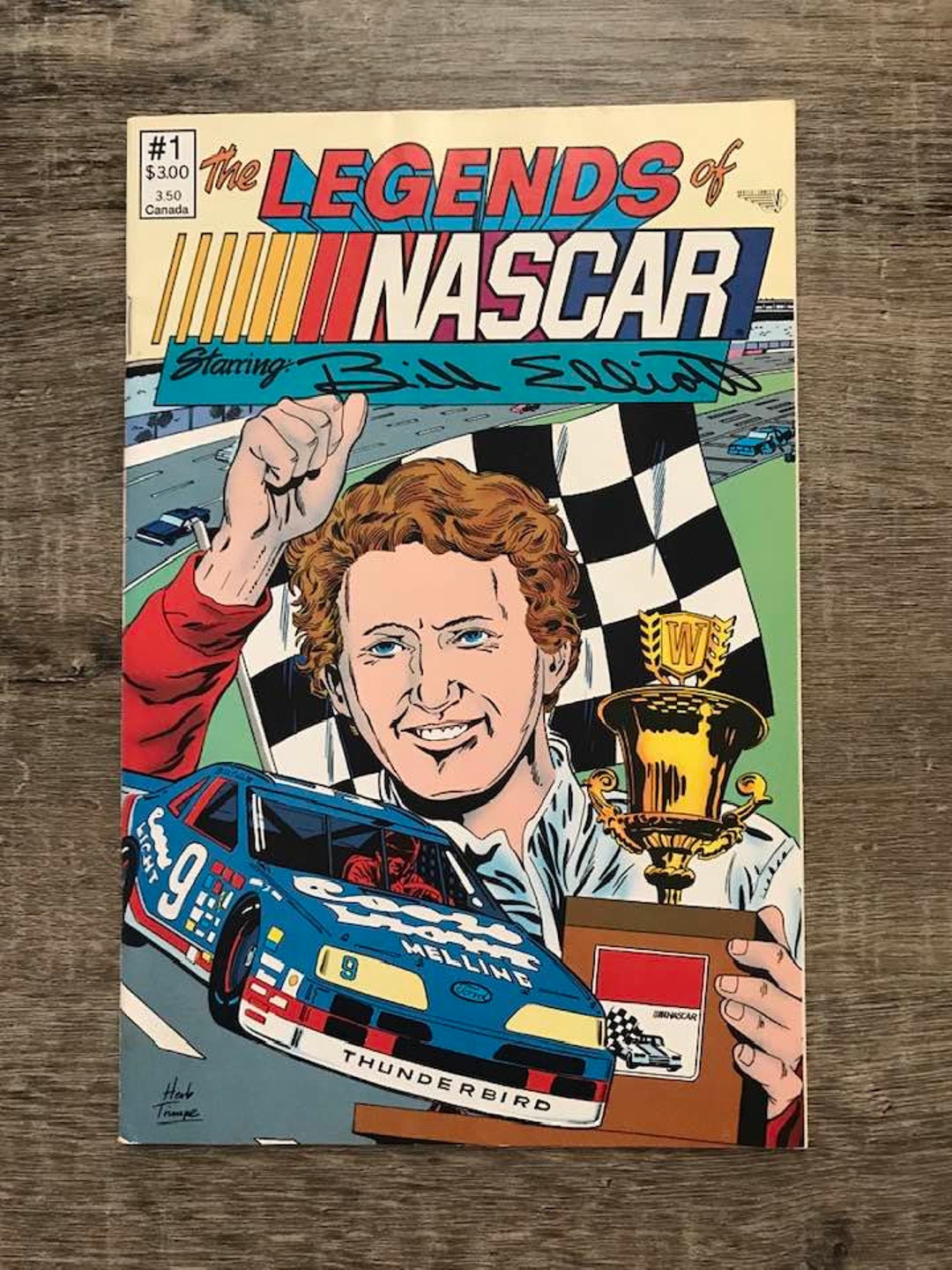 Vintage Bill Elliott Comic Book VORTEX Comics the Legends of Nascar '90 ...