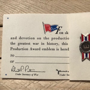 Vintage Sterling Silver E Production Pin on Original Card Pkg. | Etsy