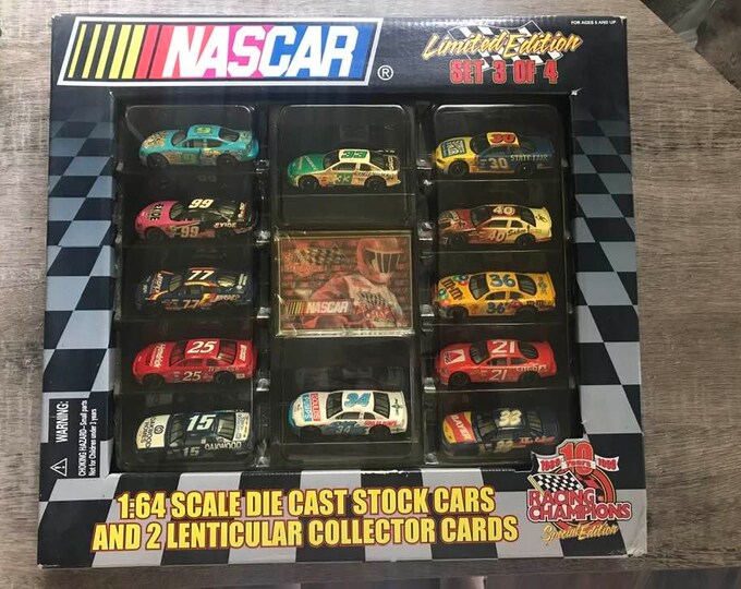 Nascar 12 Car Set 10 Year 1989-99 RC #3 of 4 Limited Edition - Etsy
