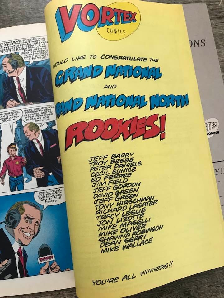 Vintage Benny Parsons Comic Book VORTEX Comics the Legends of Nascar ...