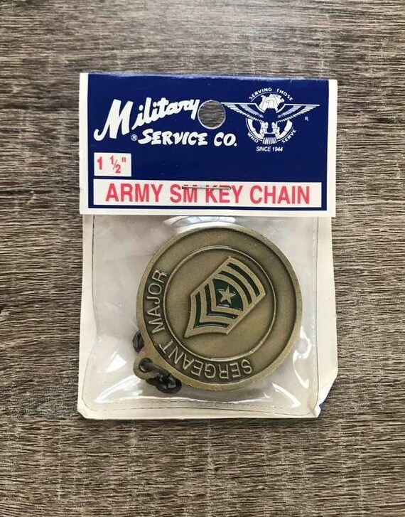 Army Sergeant Major Keychain Challenge Coin Style Vintage | Etsy