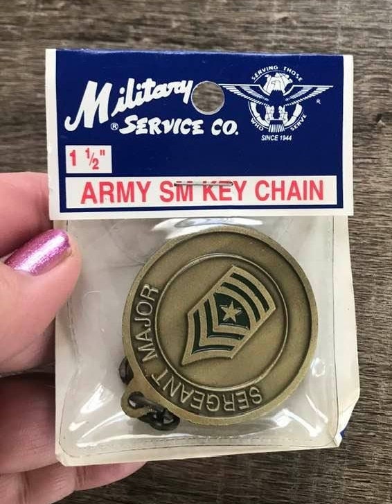 Army Sergeant Major Keychain Challenge Coin Style Vintage | Etsy