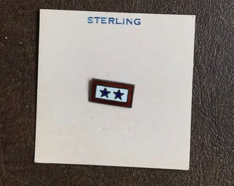 Vintage Sterling Silver E Production Pin on Original Card Pkg. | Etsy