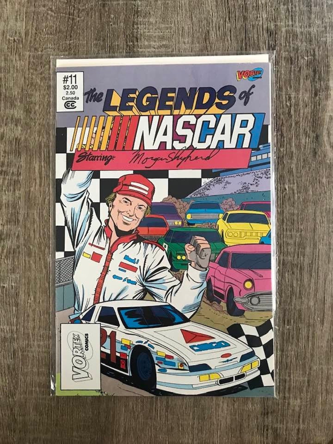 Vintage Morgan Sheperd Comic Book VORTEX Comics Legends of Nascar '90's ...