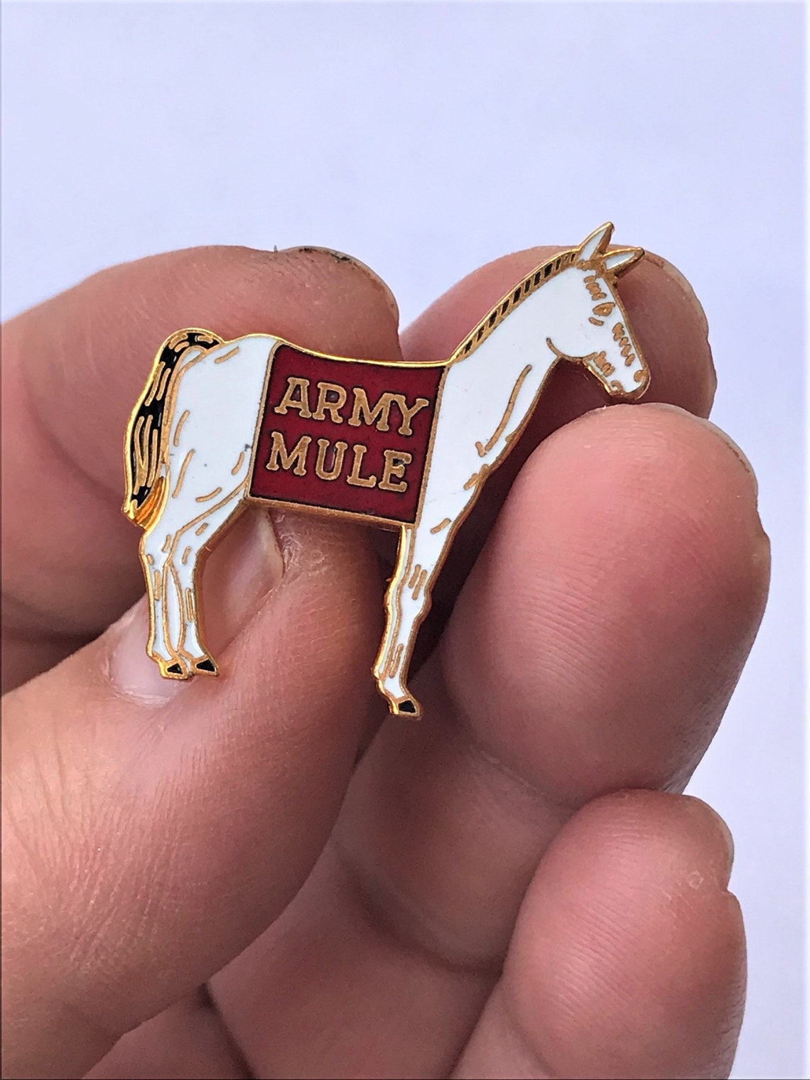 Vintage West Point Army Mule pin Military Academy lapel / hat | Etsy