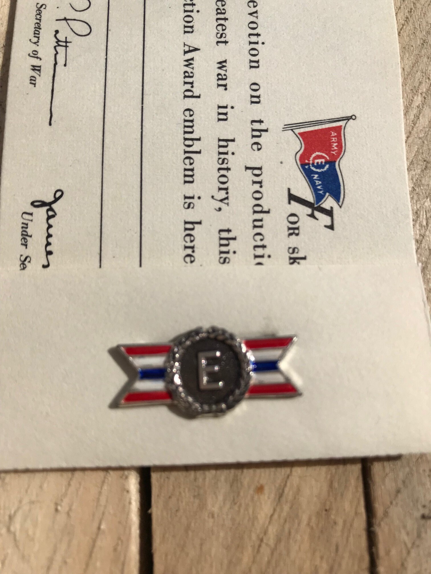 Vintage Sterling Silver E Production Pin on Original Card Pkg. - Etsy