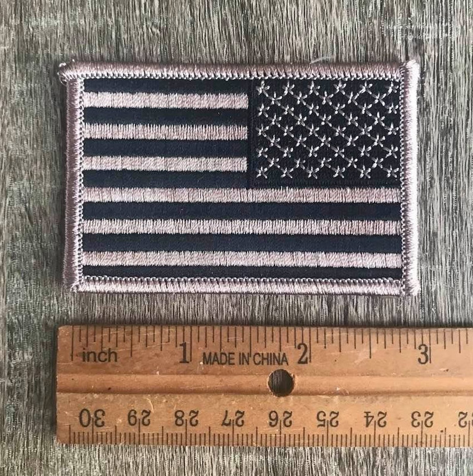 Reverse American Flag Patch Iron On Backing Us Military Etsy