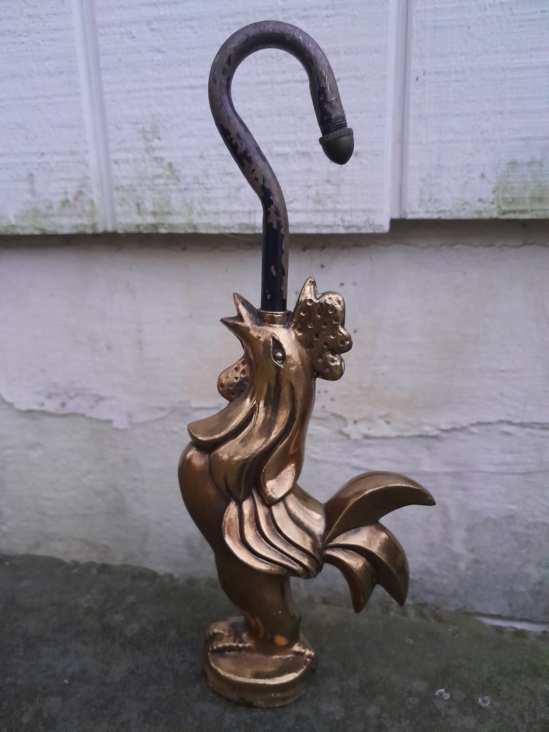 Vintage Brass Rooster Fireplace Damper Pull - Etsy