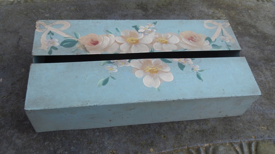 Rustic Shabby Chic Hand Painted Tissue Box - Etsy