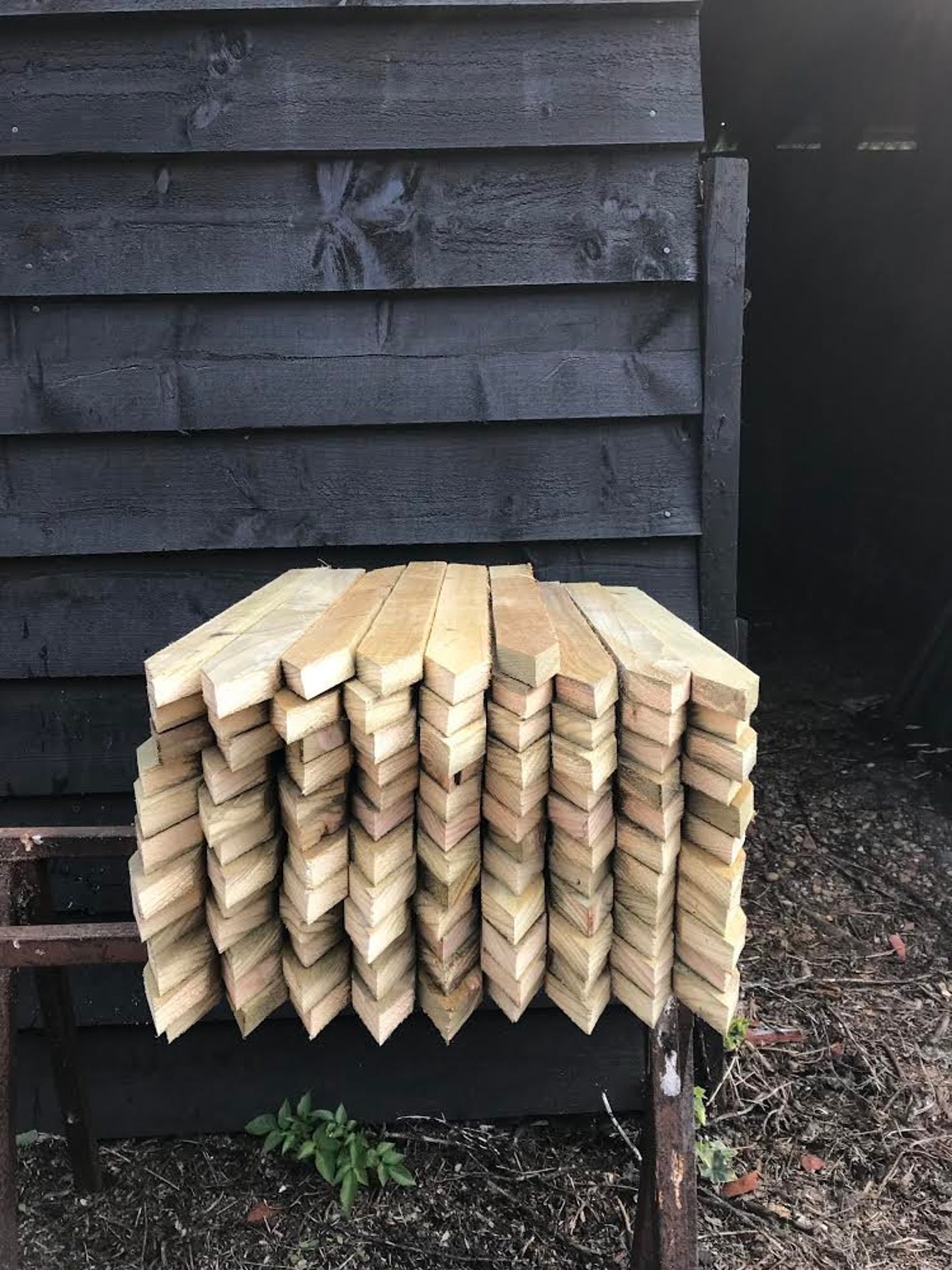 8 Pack Treated Pegs Wooden Stake Posts 12 36 in | Etsy