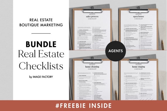 BUNDLE Real Estate Marketing Printable Checklist Seller Agent | Etsy