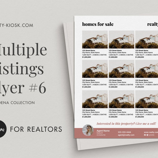 Just Listed Canva Template Multiple Homes - Etsy