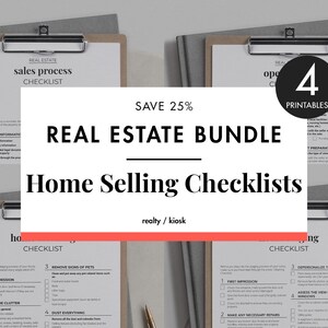 BUNDLE Real Estate Marketing Printable Checklist Seller Agent | Etsy