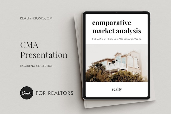 Real Estate Comparative Market Analysis Canva Template Etsy