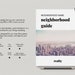 Real Estate Neighborhood Guide Canva Template, Real Estate Community ...