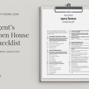 Real Estate Open House Checklist, Open House Marketing Checklist, Home ...