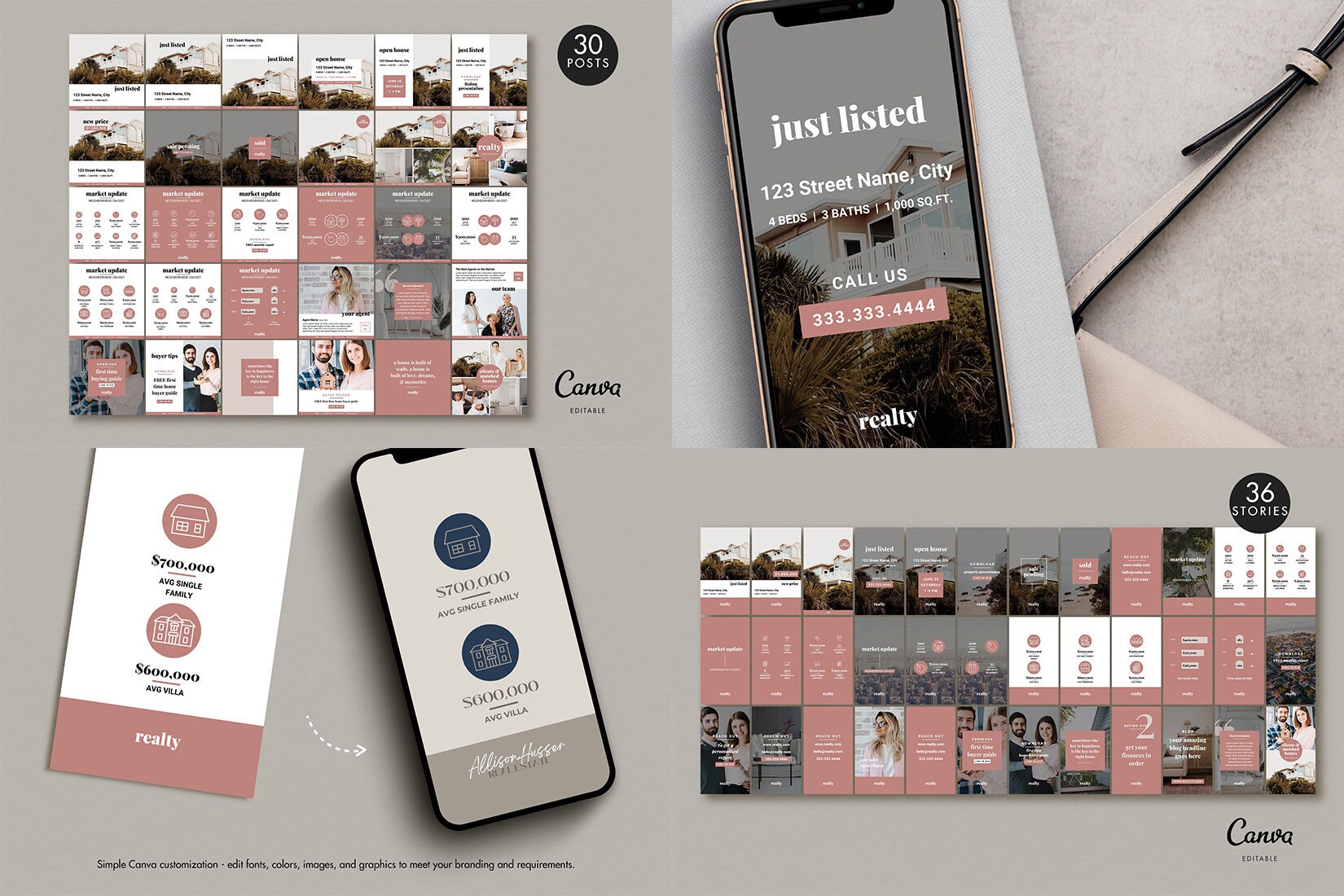 Massive Real Estate Bundle, Realtor Canva Bundle, Home Buyer Guide ...