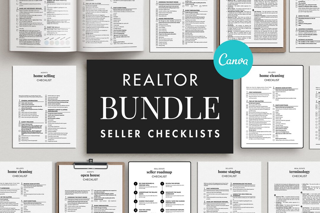 Real Estate Home Selling Checklists Bundle, Home Seller Checklist ...
