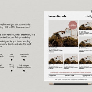 Realtor Multiple Listings Flyer, Homes for Sale, Recently Sold, Real ...