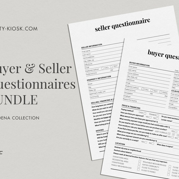 Home Buyer Questionnaire - Etsy