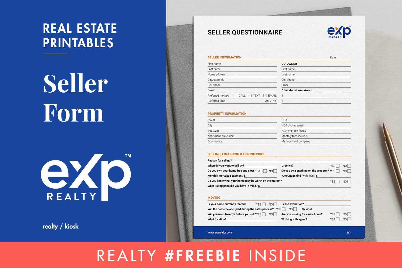 Exp Realty Seller Questionnaire, Client Consultation Form, Seller ...