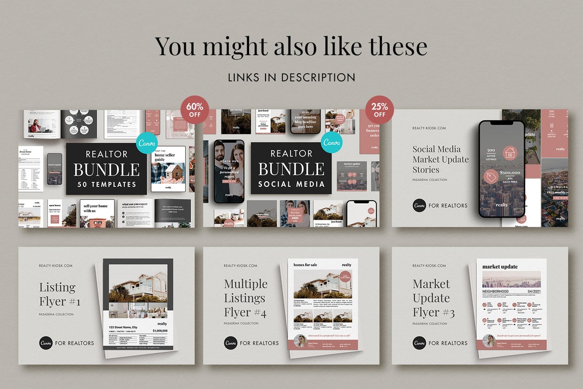 Realtor Multiple Listings Flyer Homes for Sale Recently - Etsy