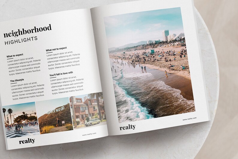 Real Estate Neighborhood Guide Canva Template, Real Estate Community ...