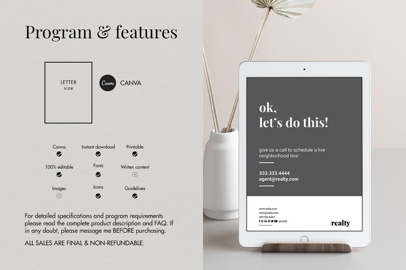 Real Estate Neighborhood Guide Canva Template, Real Estate Community ...