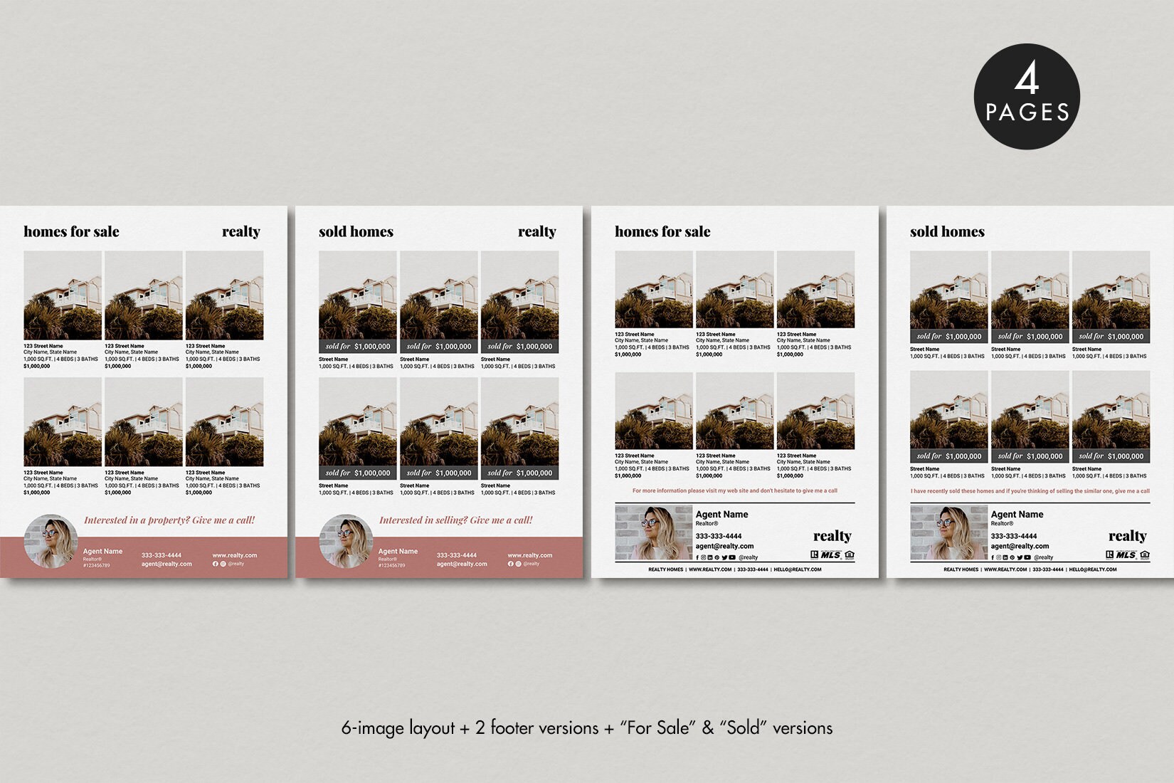 Canva Real Estate Multi Listing Flyer, Just Listed, Just Sold Flyer ...