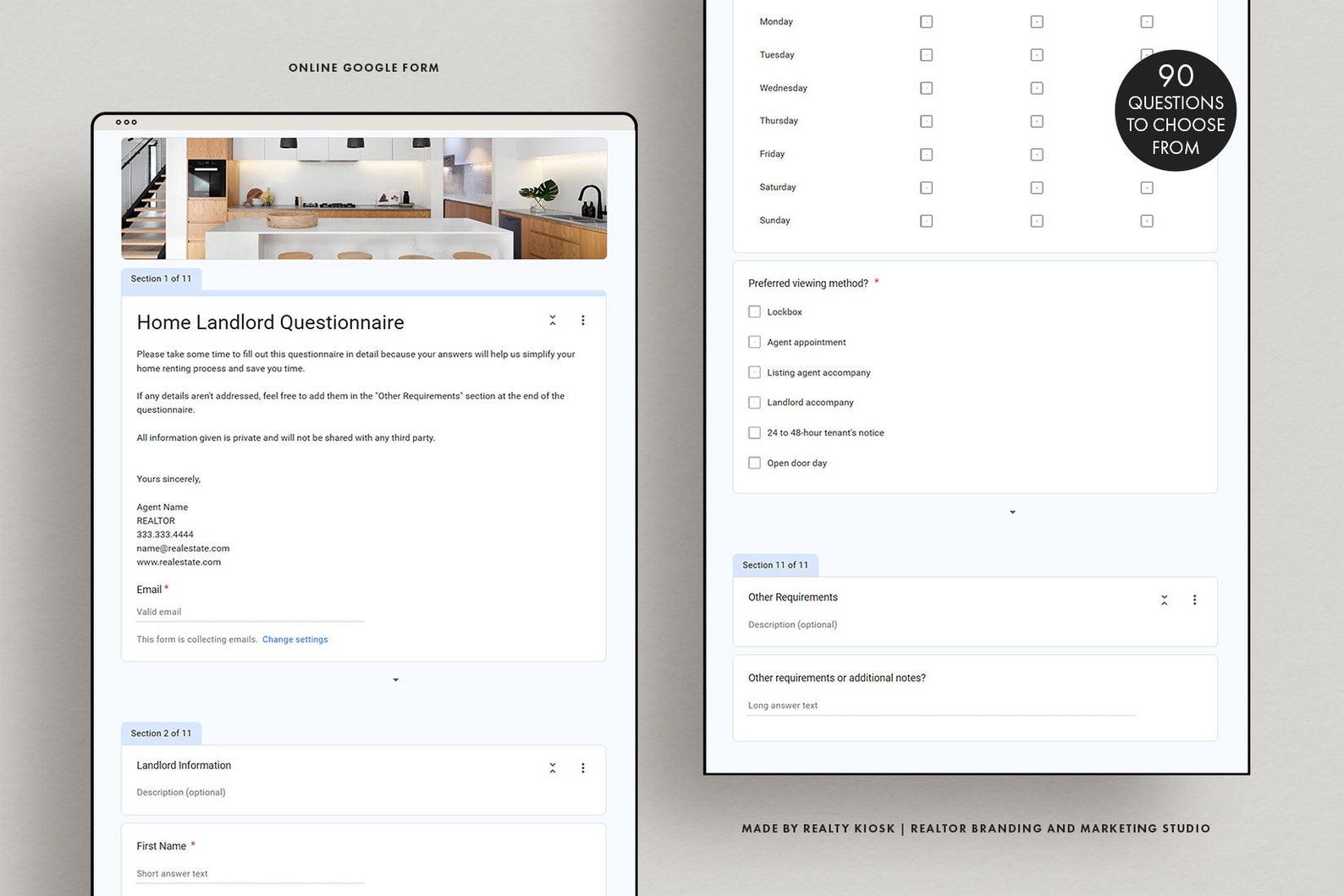 Online Landlord Questionnaire, Landlord Intake, Web Form Template ...