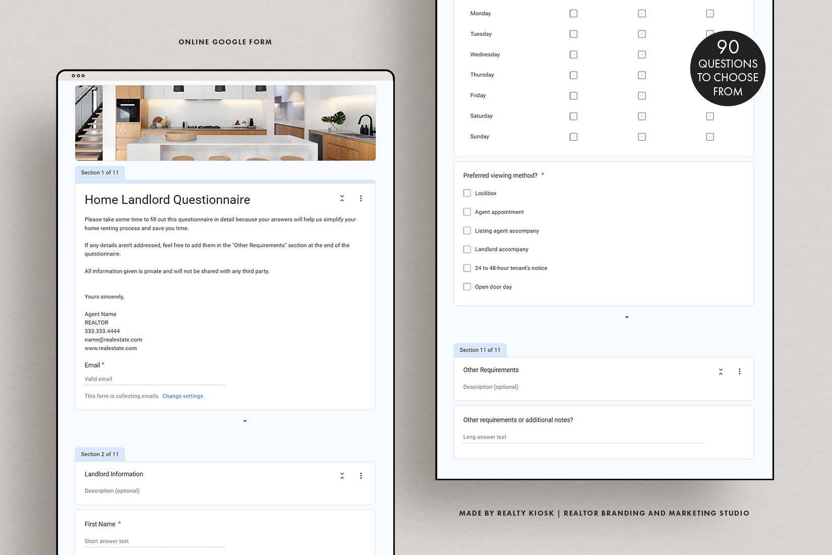 Online Landlord Questionnaire, Landlord Intake, Web Form Template ...