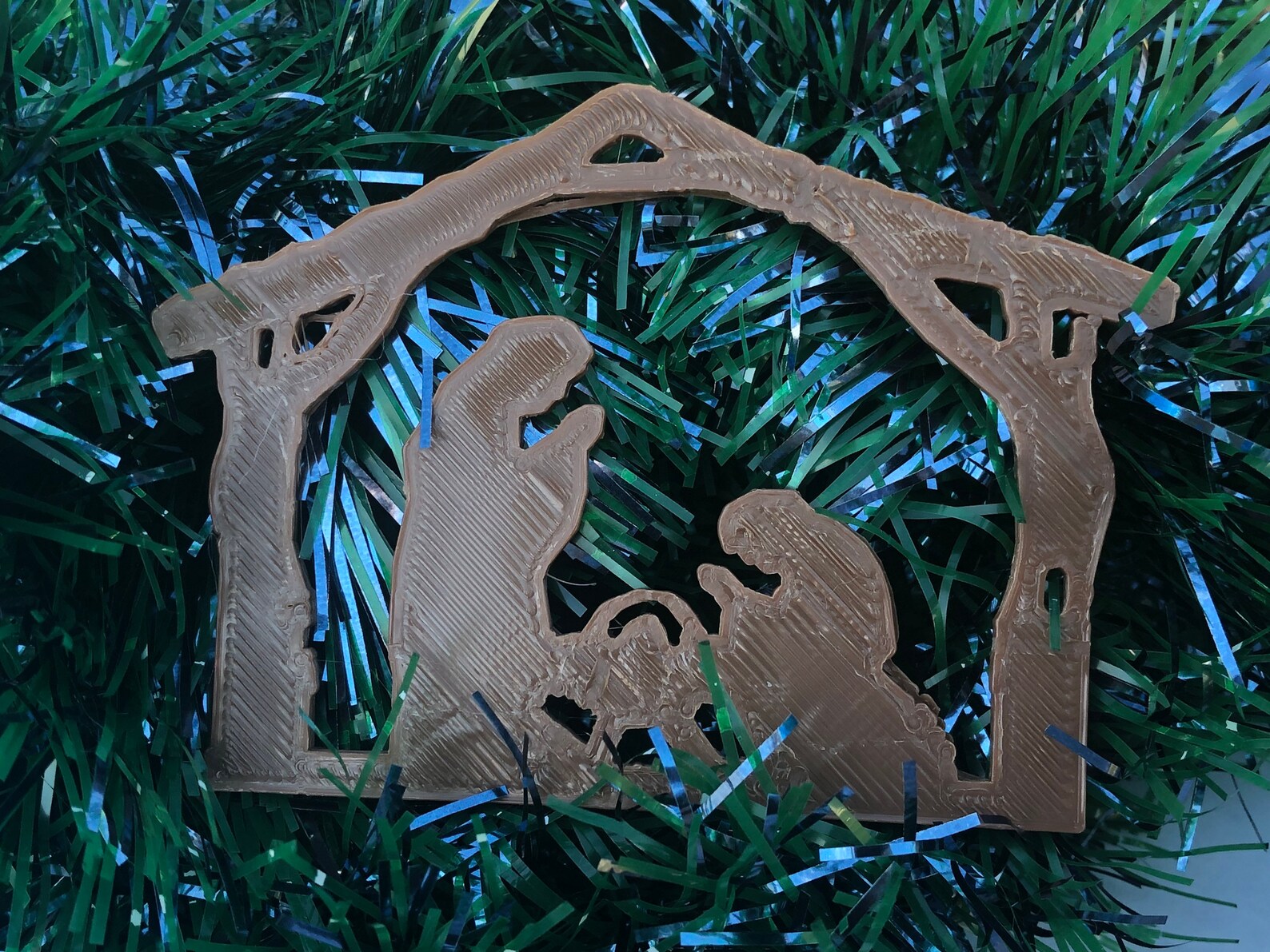 Peaceful Manger Scene or T-rex Battle Over Table Saw Ornament - Etsy