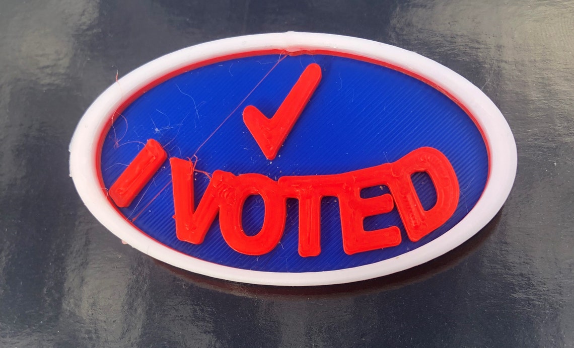 I Voted Sticker Pin - Etsy