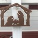 Peaceful Manger Scene or T-rex Battle Over Table Saw Ornament - Etsy