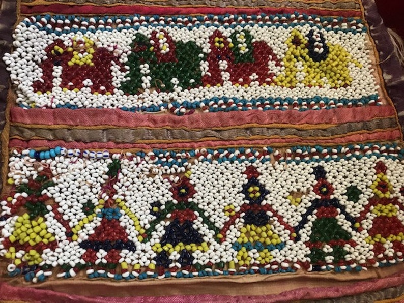 Vintage KUCHI AFGHAN Glassbead Jewelry Pouch - Etsy