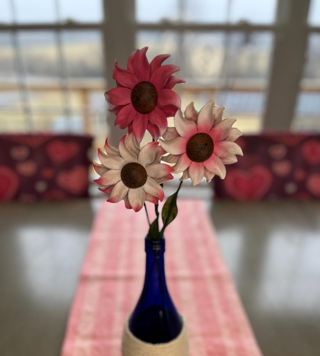 3 Leather Sunflowers - Etsy