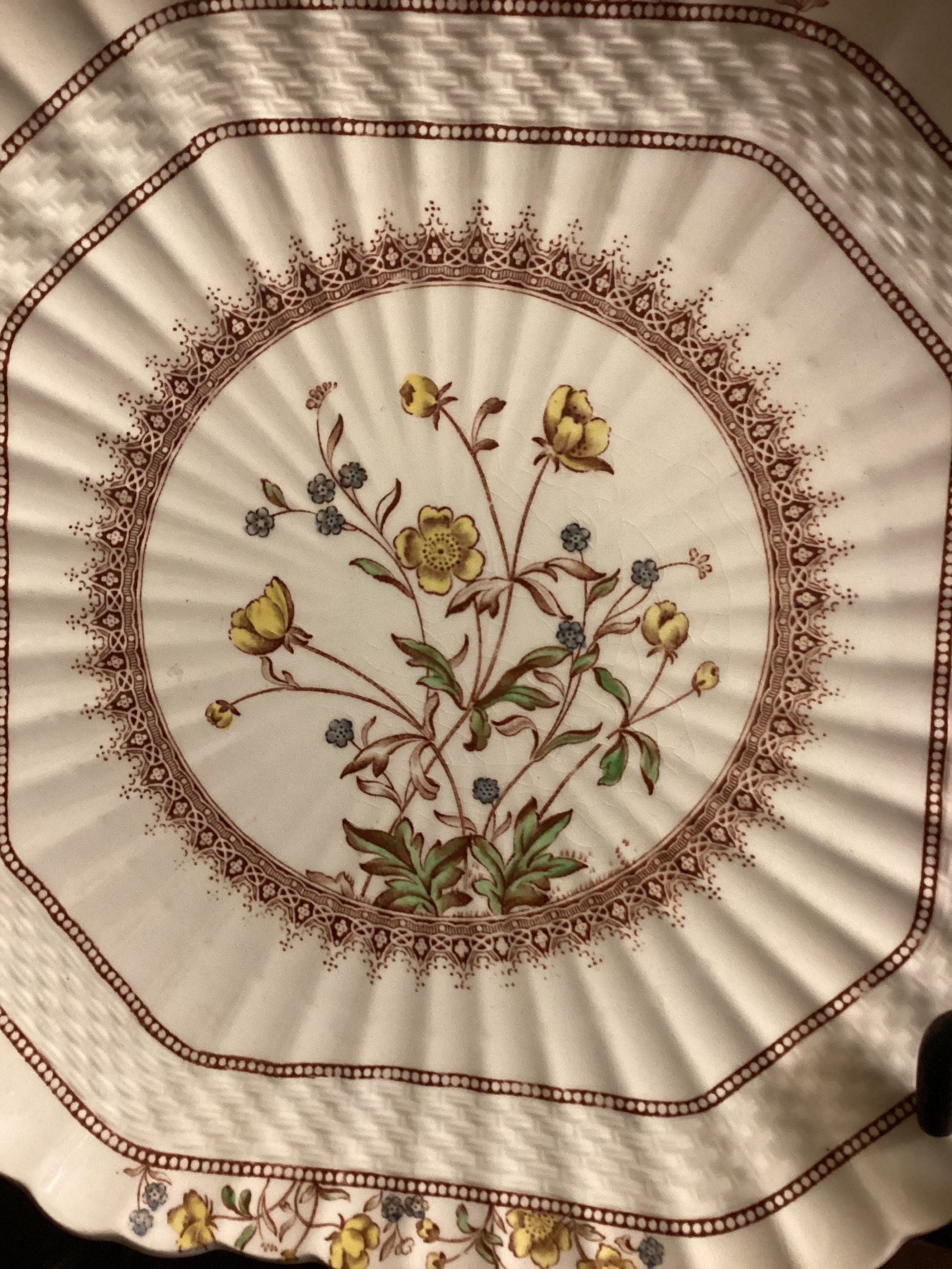 Spode English China Buttercup Pattern 9 Square - Etsy
