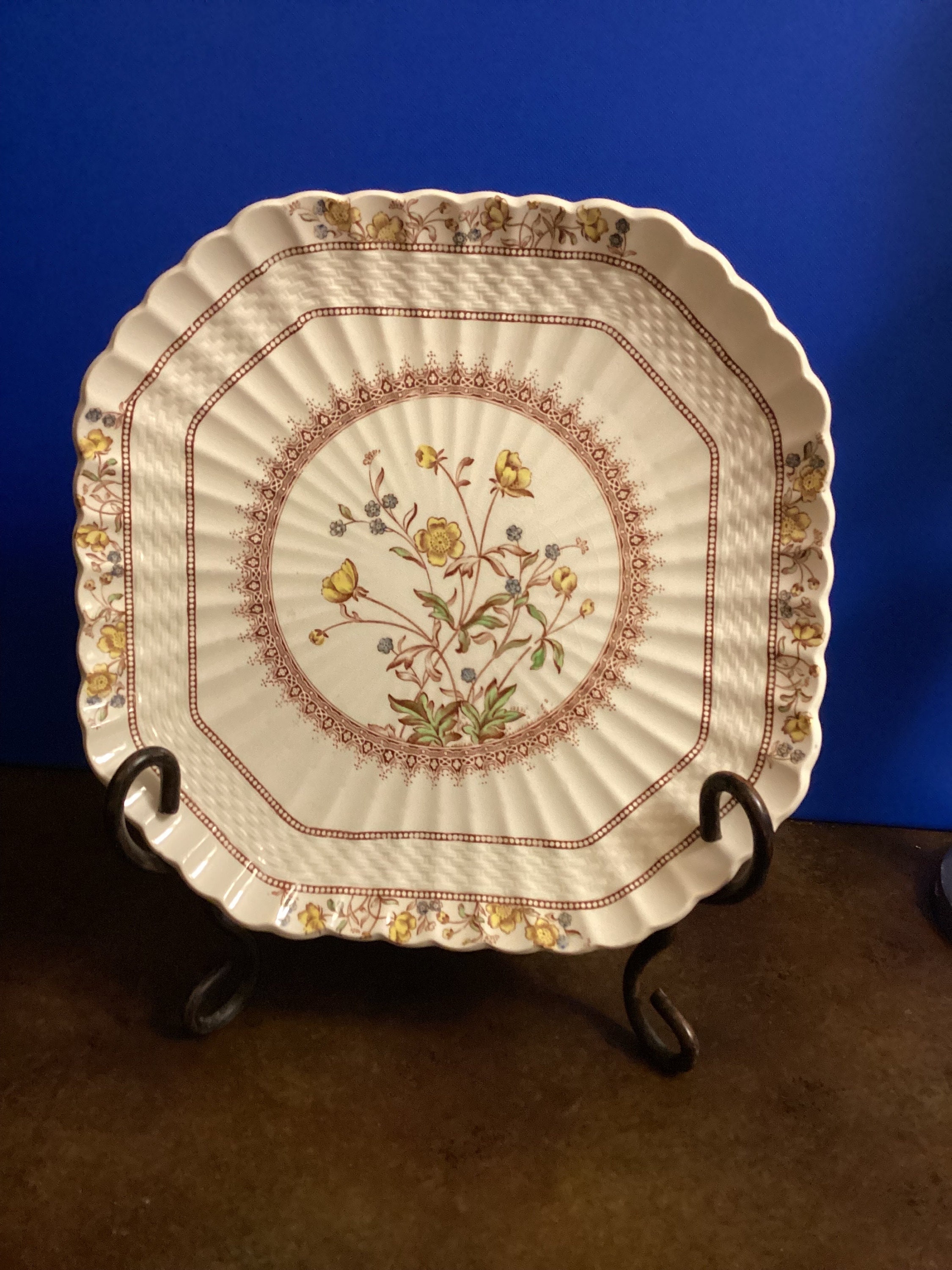 Spode English China Buttercup Pattern 9 Square - Etsy