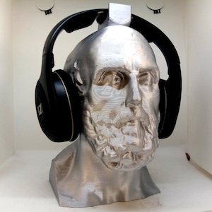Aristotle Headphone Stand! Greek Headset Holder, Philosopher Like Hegel ...