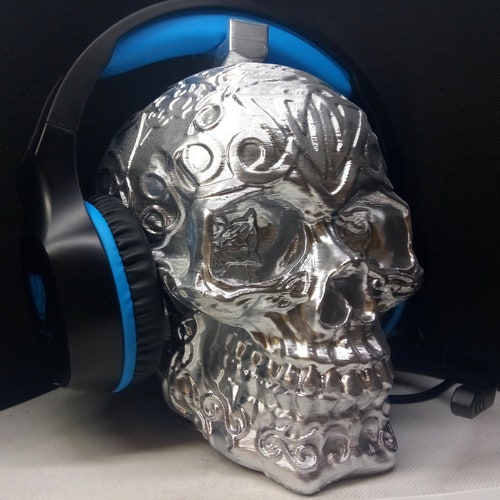 Geometric Skull Headphone Stand Headset Holder Rack Shiny - Etsy