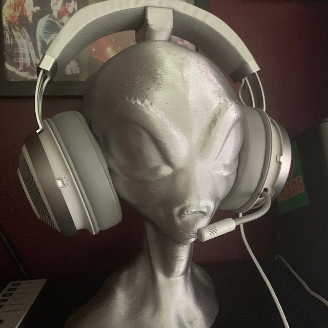 Alien Head Headphone Stand Headset Holder Rack Grey Area 51 - Etsy Canada
