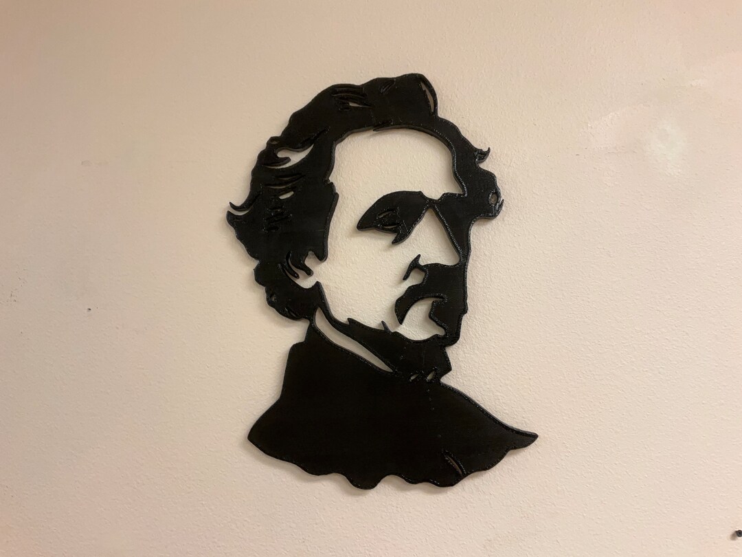 21" Edgar Allen Poe Wall Decor: Gothic Silhouette Art – Literary Legend ...