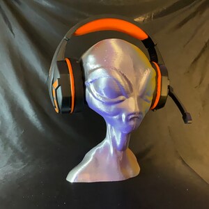 Psychedelic Alien Head Headphone Stand! Headset Holder Rack, Grey Area ...